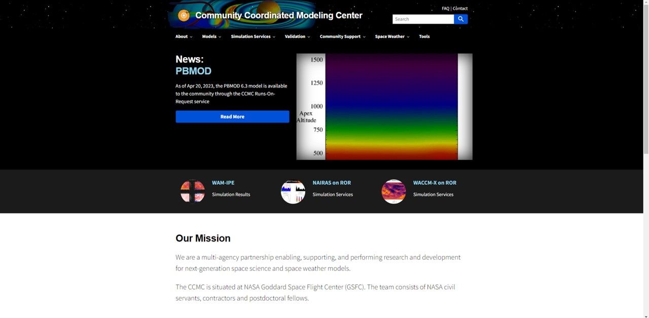 Community Coordinated Modeling Center (CCMC) – SCIENCE MANAGED CLOUD ...
